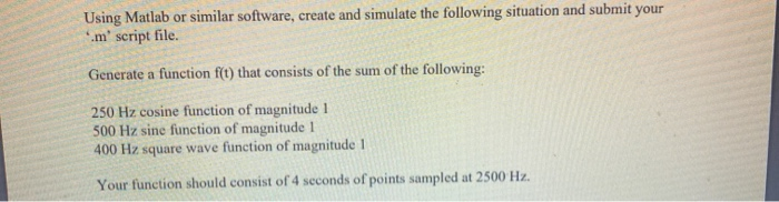 Solved Using Matlab Or Similar Software Create And Simulate 5321