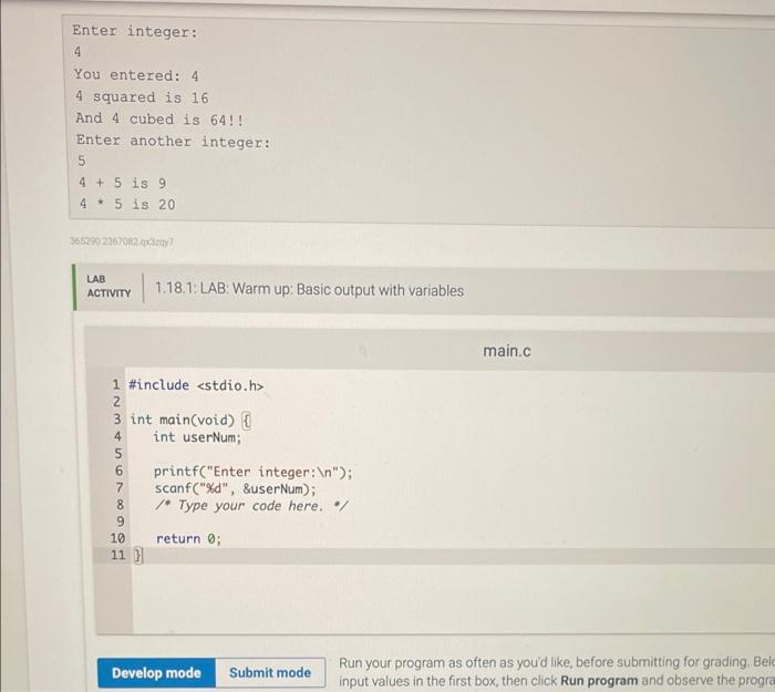 Solved Am Inter Integer 4 You entered squared is 16 And | Chegg.com
