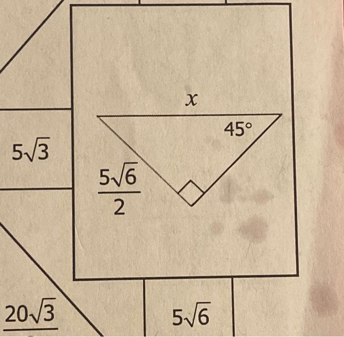 Solved solve for missing side | Chegg.com