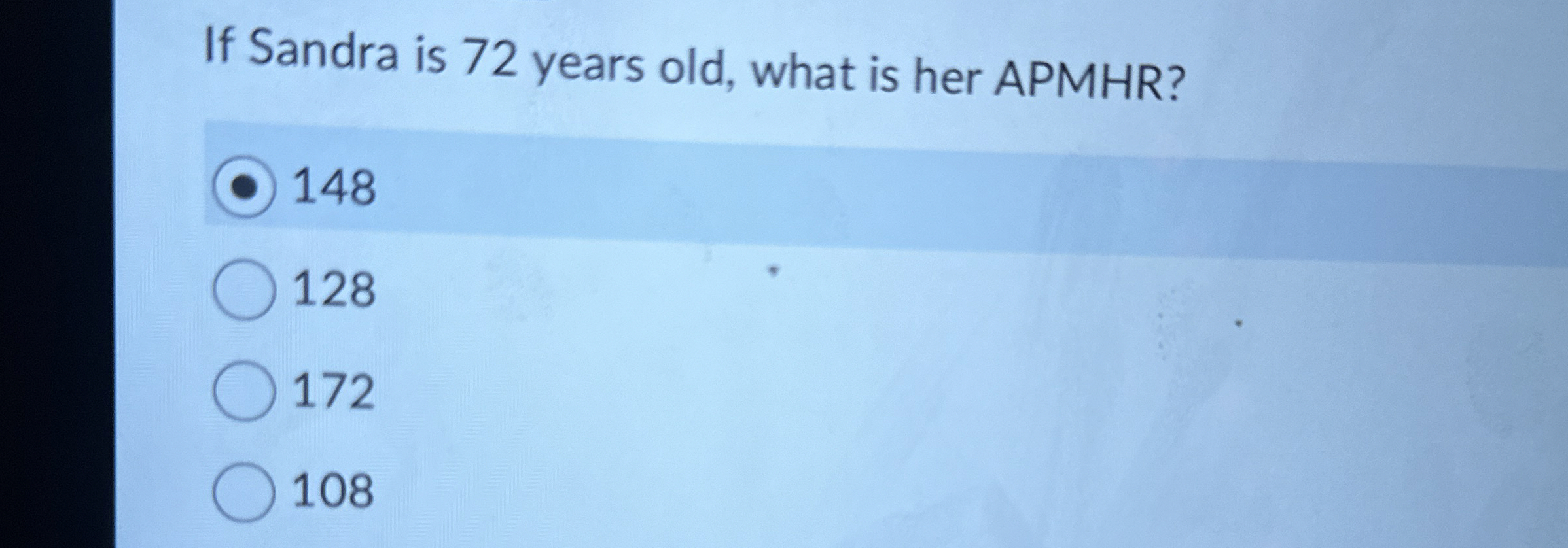 Solved If Sandra is 72 ﻿years old, what is her | Chegg.com