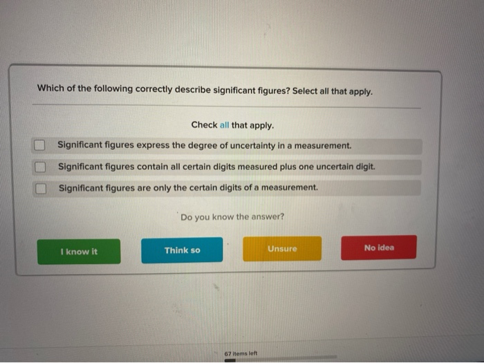 Solved Which of the following correctly describe significant | Chegg.com