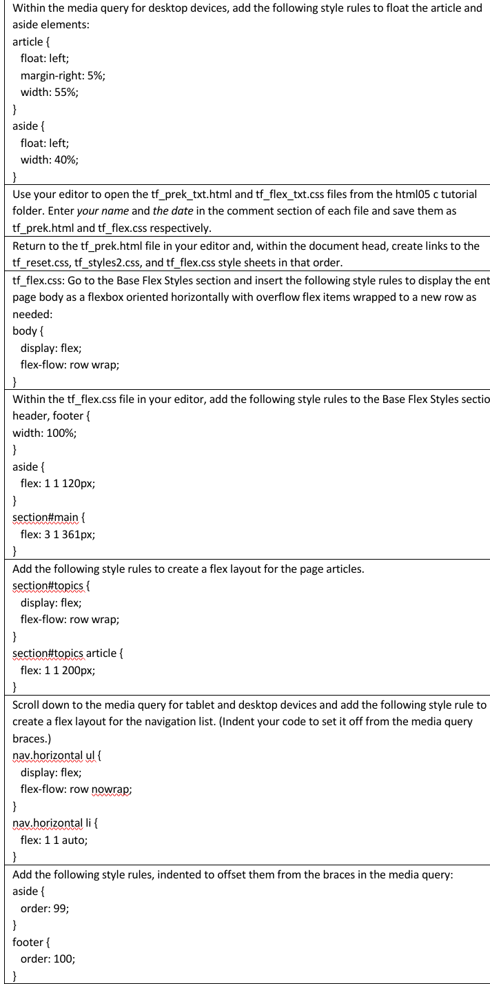 Solved Grading Rubric - NP HTML and CSS, 8e Tutorial 5, | Chegg.com