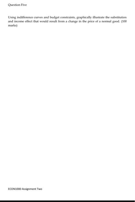 Solved Question One a. Given the table below, graph the | Chegg.com