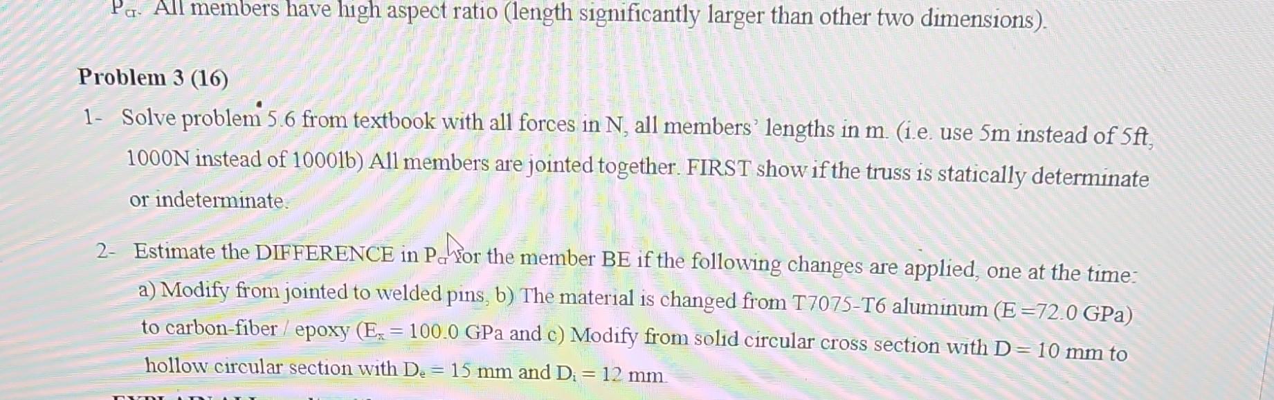 Problem 1(16)Problem 3 (16) 1- Solve problem' 5.6 | Chegg.com