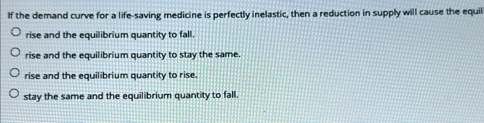 Solved If the demand curve for a life-saving medicine is | Chegg.com