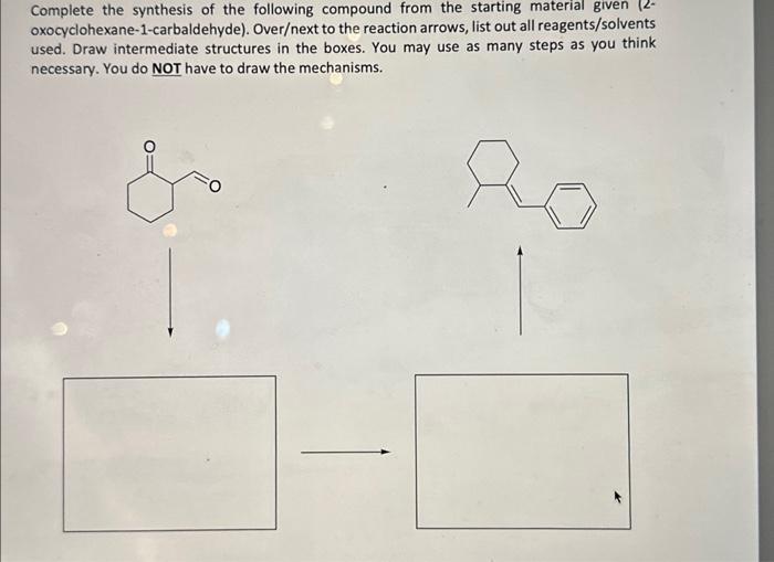 Solved Complete the synthesis of the following compound from | Chegg.com