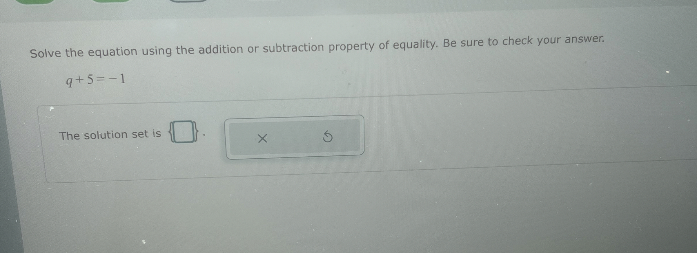 Solved Solve the equation using the addition or subtraction | Chegg.com