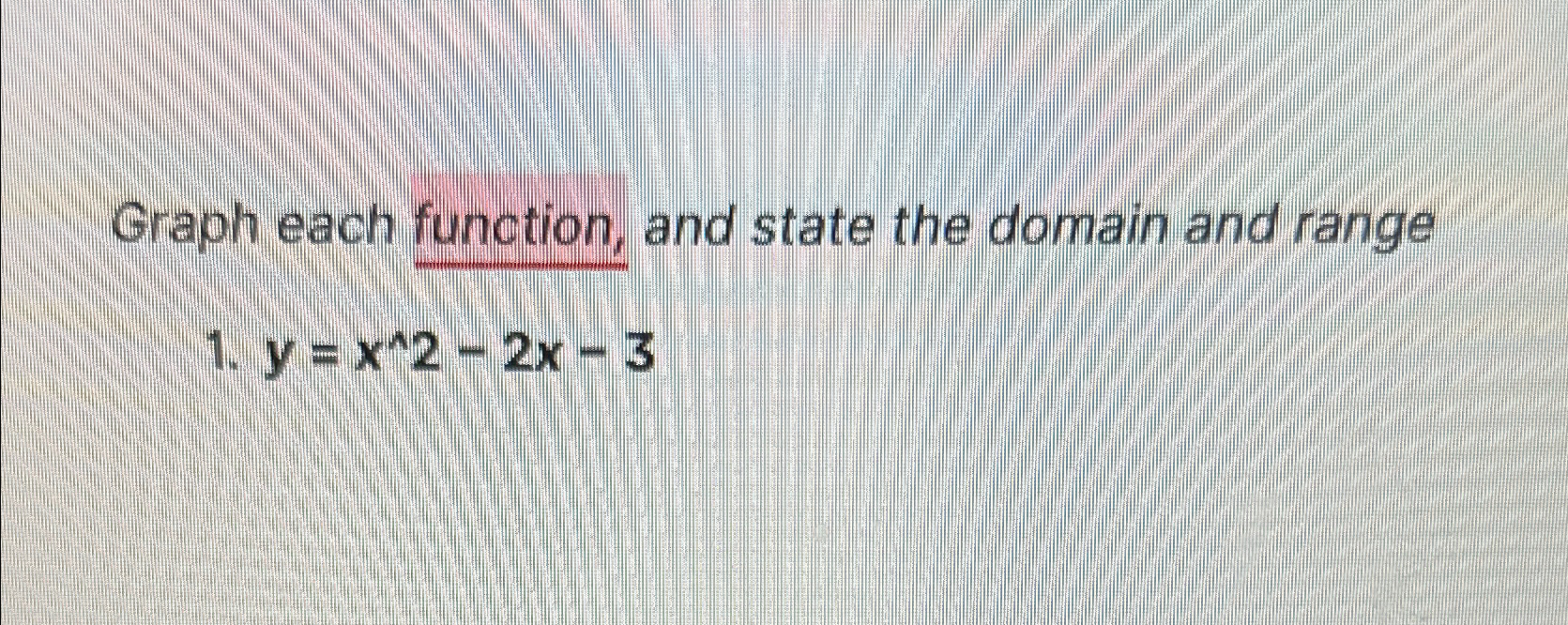 Solved Graph each function, and state the domain and | Chegg.com