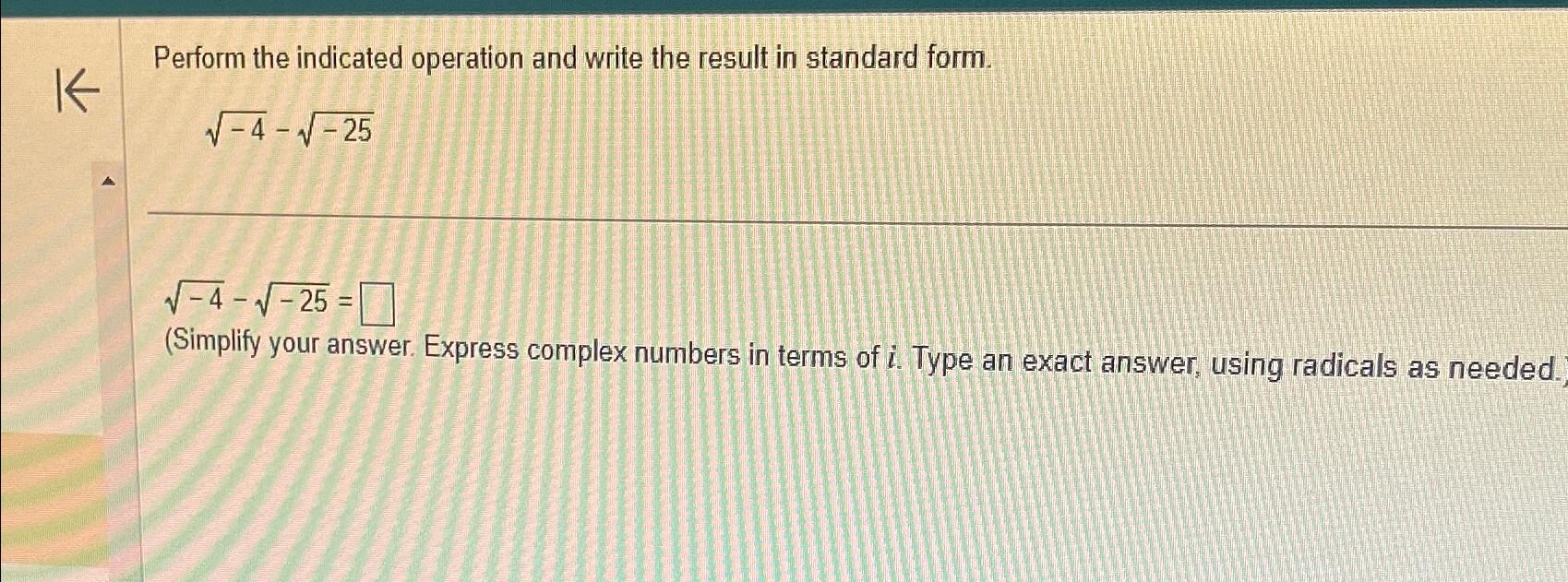 Solved Perform the indicated operation and write the result | Chegg.com