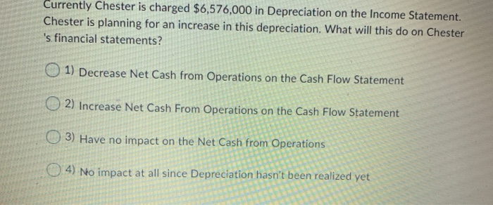 Solved Currently Chester is charged $6,576,000 in | Chegg.com