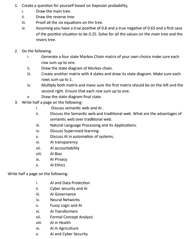 Solved 1. Create a question for yourself based on Bayesian | Chegg.com