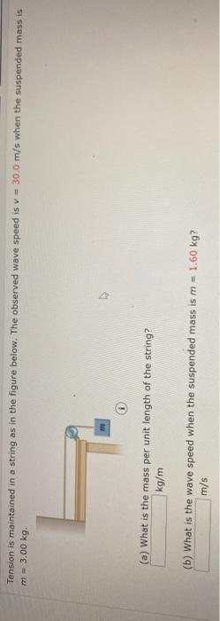 Solved Tension is maintained in a string as in the figure | Chegg.com