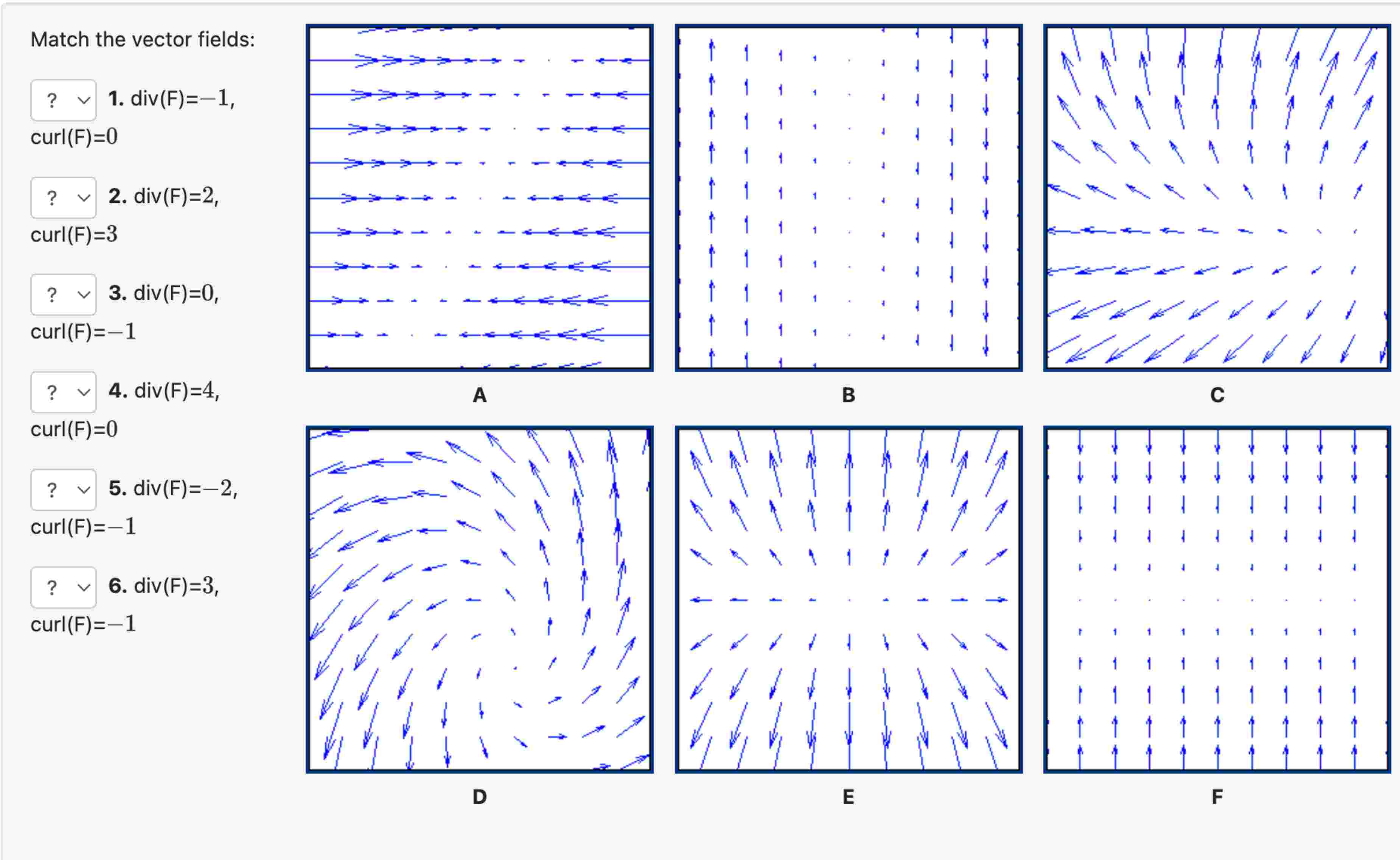 Solved Match the vector | Chegg.com