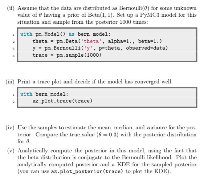 Solved Install PyMC3 and arviz on your computer (pip install | Chegg.com