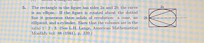 Solved The rectangle in the figure has sides 2a and 2b; the | Chegg.com