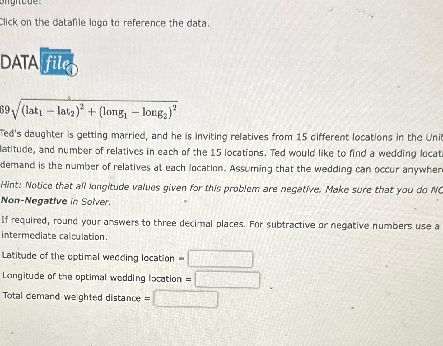 Solved Click on the datafile logo to reference the data.DATA | Chegg.com