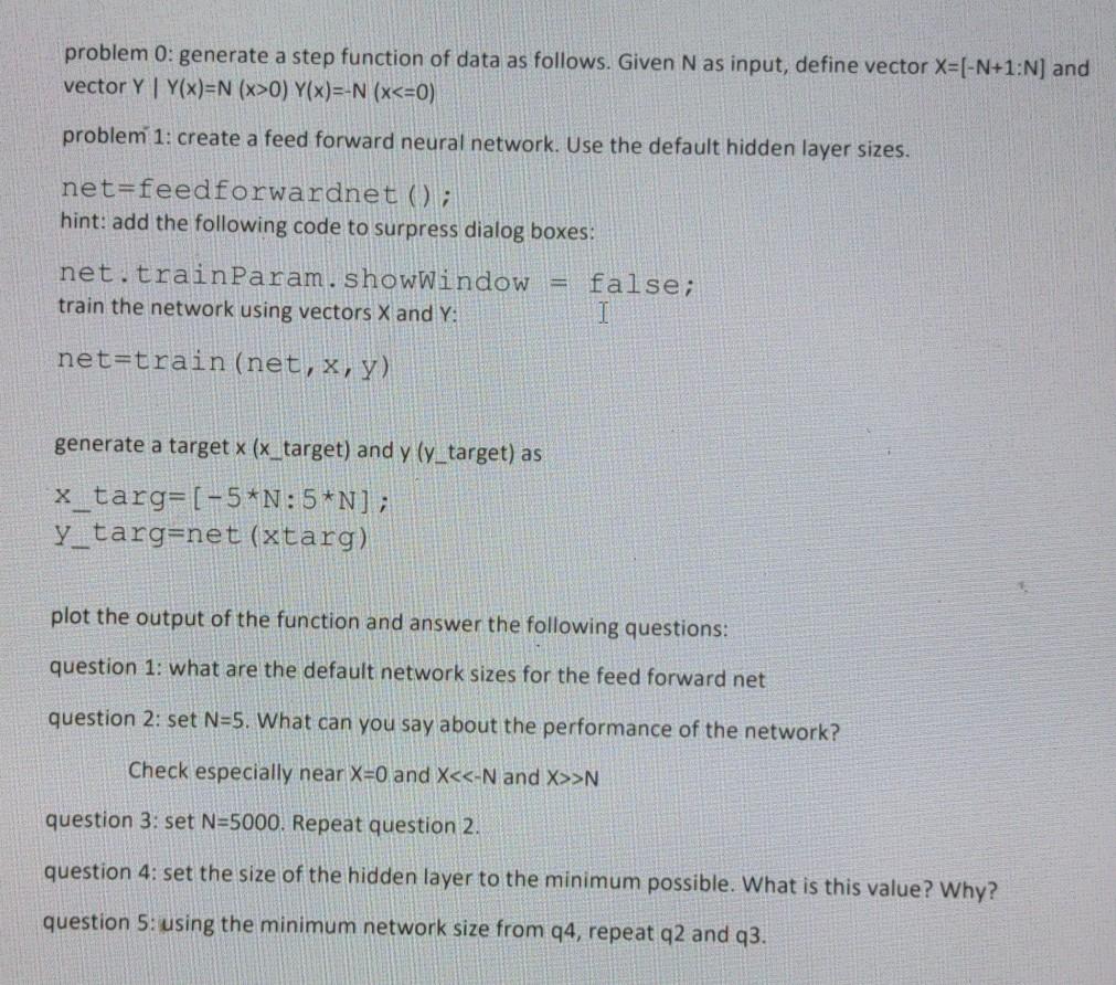 problem 0: generate a step function of data as | Chegg.com