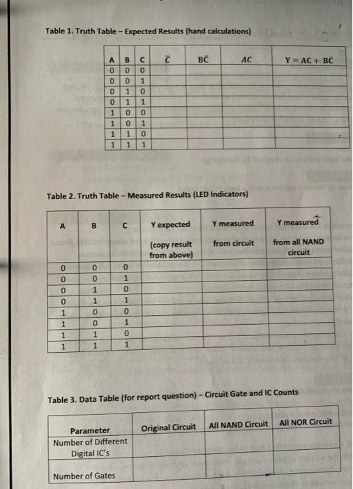 Solved I need help with the table and drawing the schematic | Chegg.com