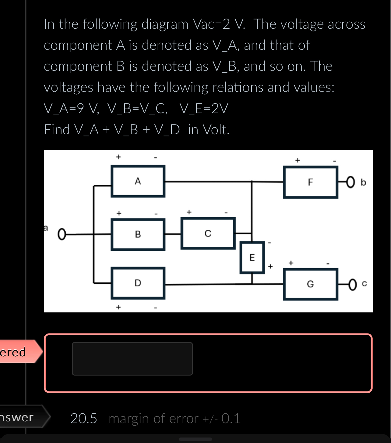 Solved In the following diagram Vac=2V. ﻿The voltage across | Chegg.com