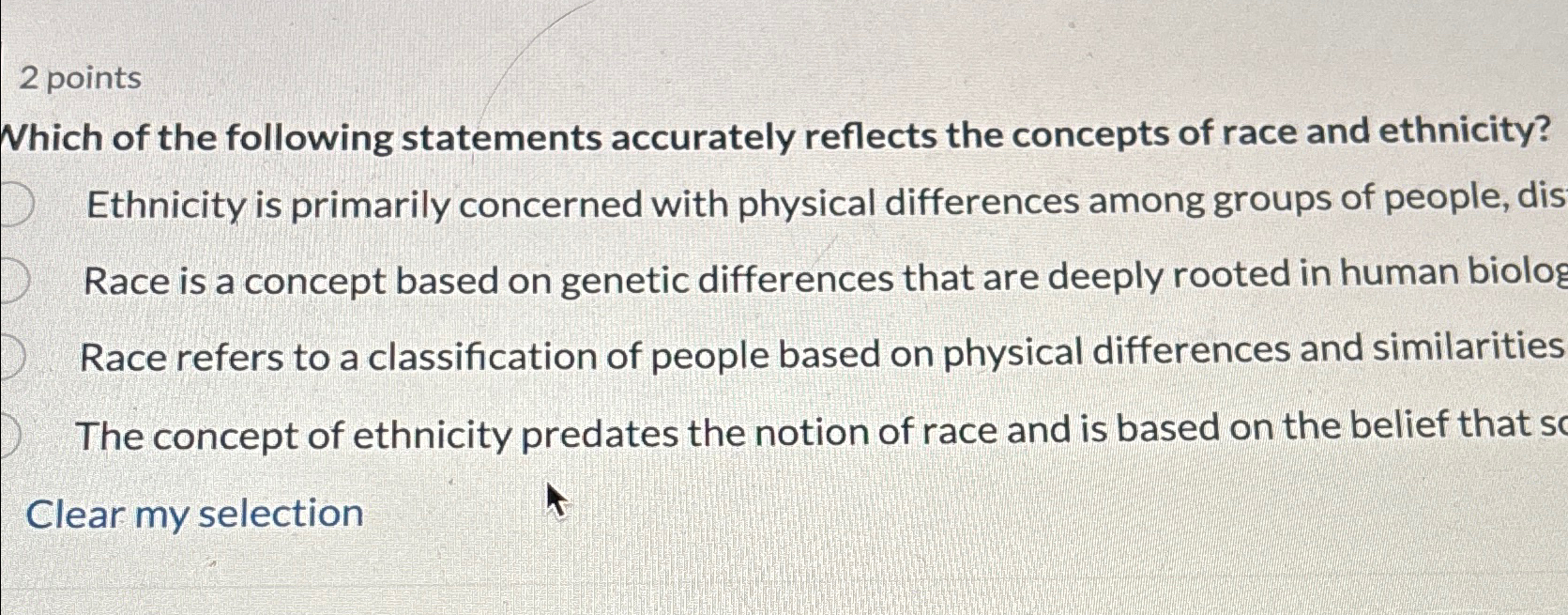 Solved 2 ﻿pointsWhich of the following statements accurately | Chegg.com