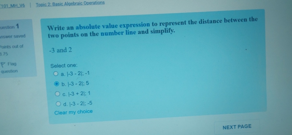 Solved Topic 2: Basic Algebraic Operationsuestion 1nswer | Chegg.com