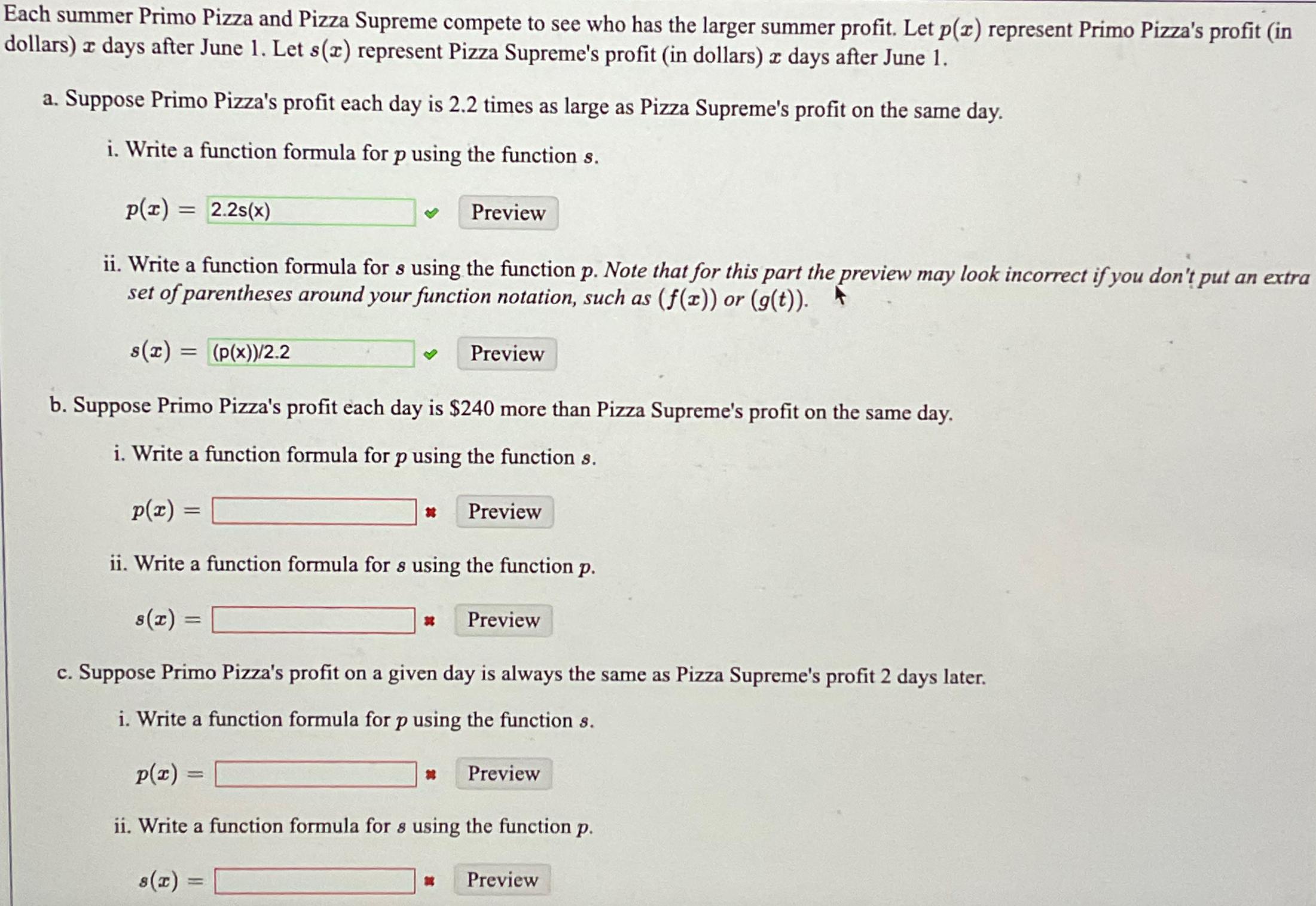 Solved Each summer Primo Pizza and Pizza Supreme compete to | Chegg.com