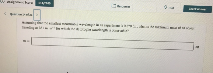 Solved Hint Check Answer Resources Assignment Score: | Chegg.com
