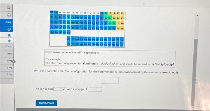 Solved Enter answer on one line WITH superscripts. For | Chegg.com