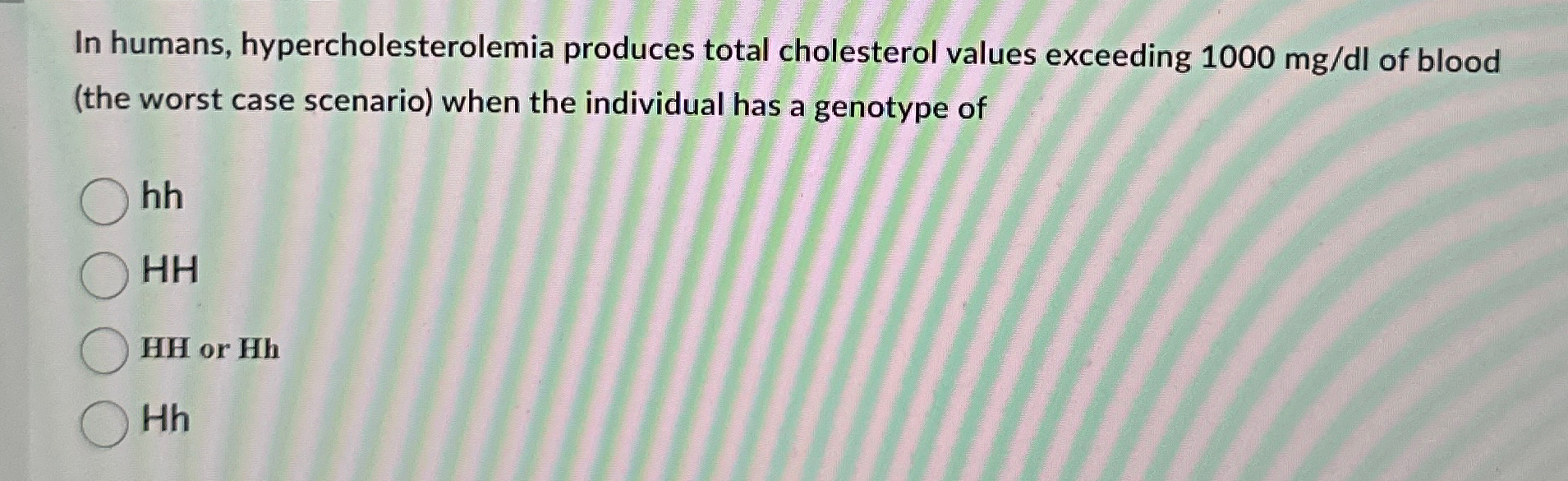 Solved In humans, hypercholesterolemia produces total | Chegg.com