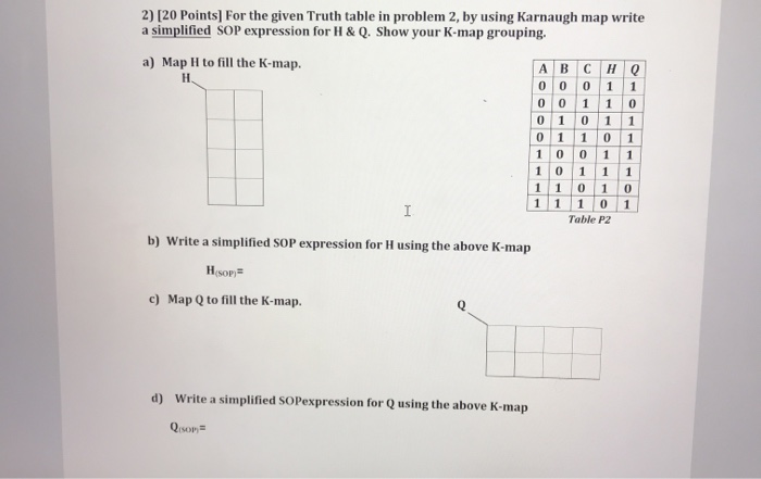 Solved By using K Maps write a simplified SOP expression fir | Chegg.com