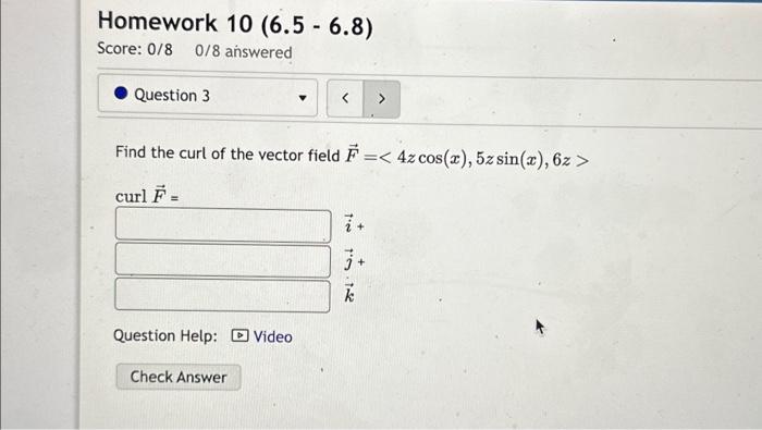 Solved Find the curl of the vector field | Chegg.com