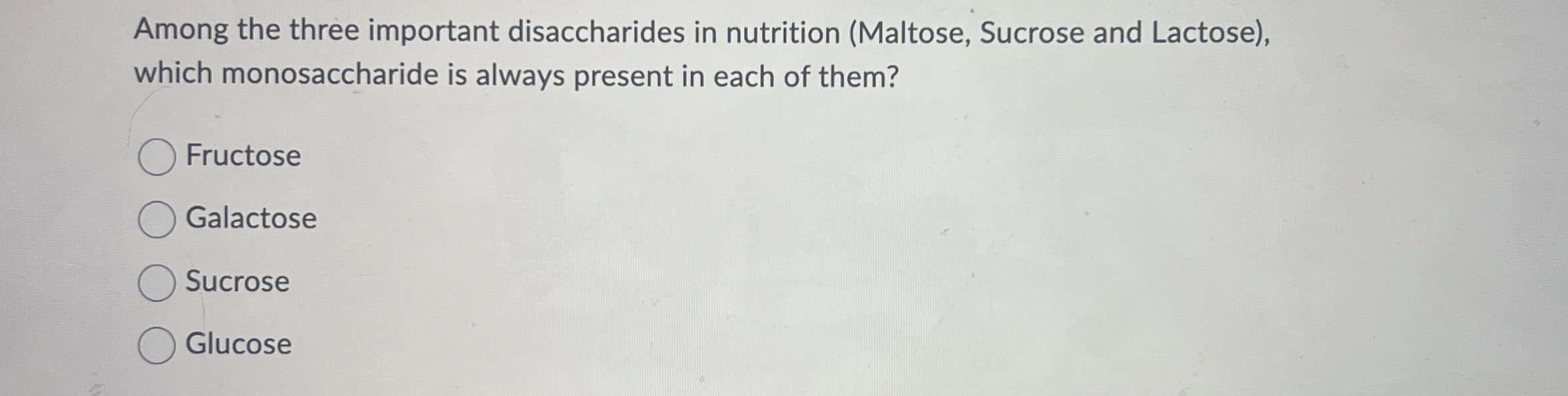 Solved Among the three important disaccharides in nutrition | Chegg.com