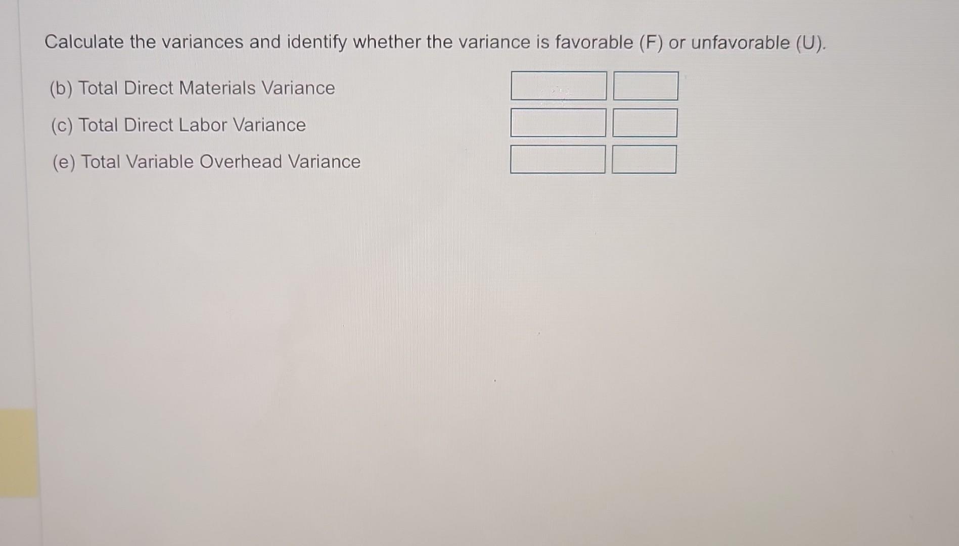 Solved Calculate The Variances And Identify Whether The