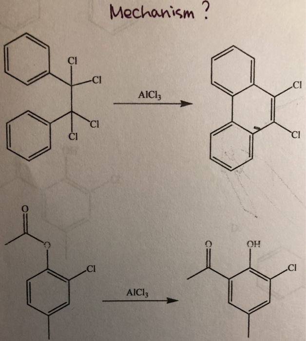 Solved Mechanism? CI CI AICI3 Cl CI ČI CI CI AICI3 CH | Chegg.com