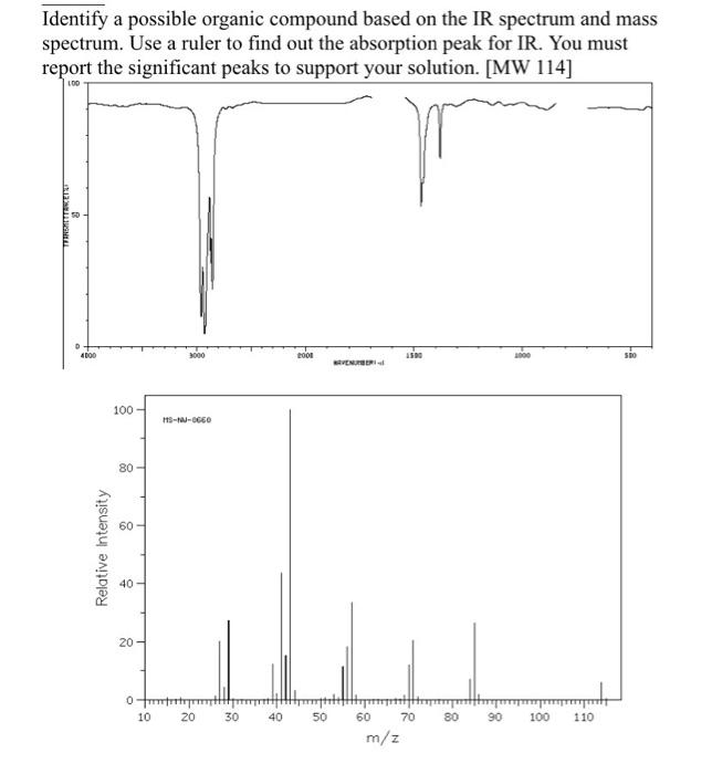 Solved Identify a possible organic compound based on the IR | Chegg.com