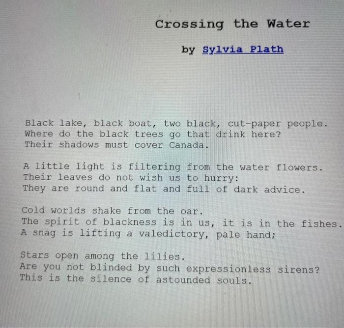 1. How does the poem you chose challenge the standard | Chegg.com