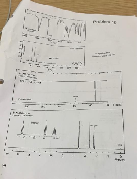 Solved Problem 18 IR Spectrum 2000 4000 3000 2000 1600 v (m) | Chegg.com