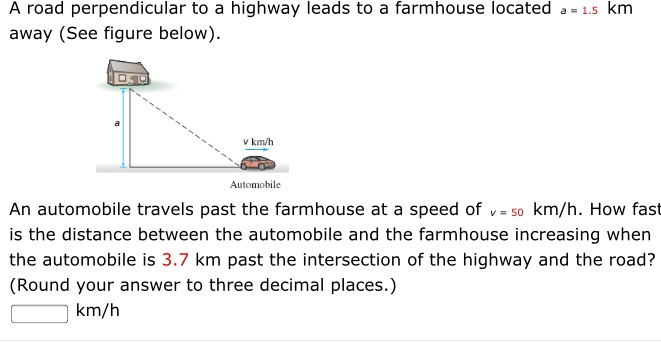 Solved A road perpendicular to a highway leads to a | Chegg.com