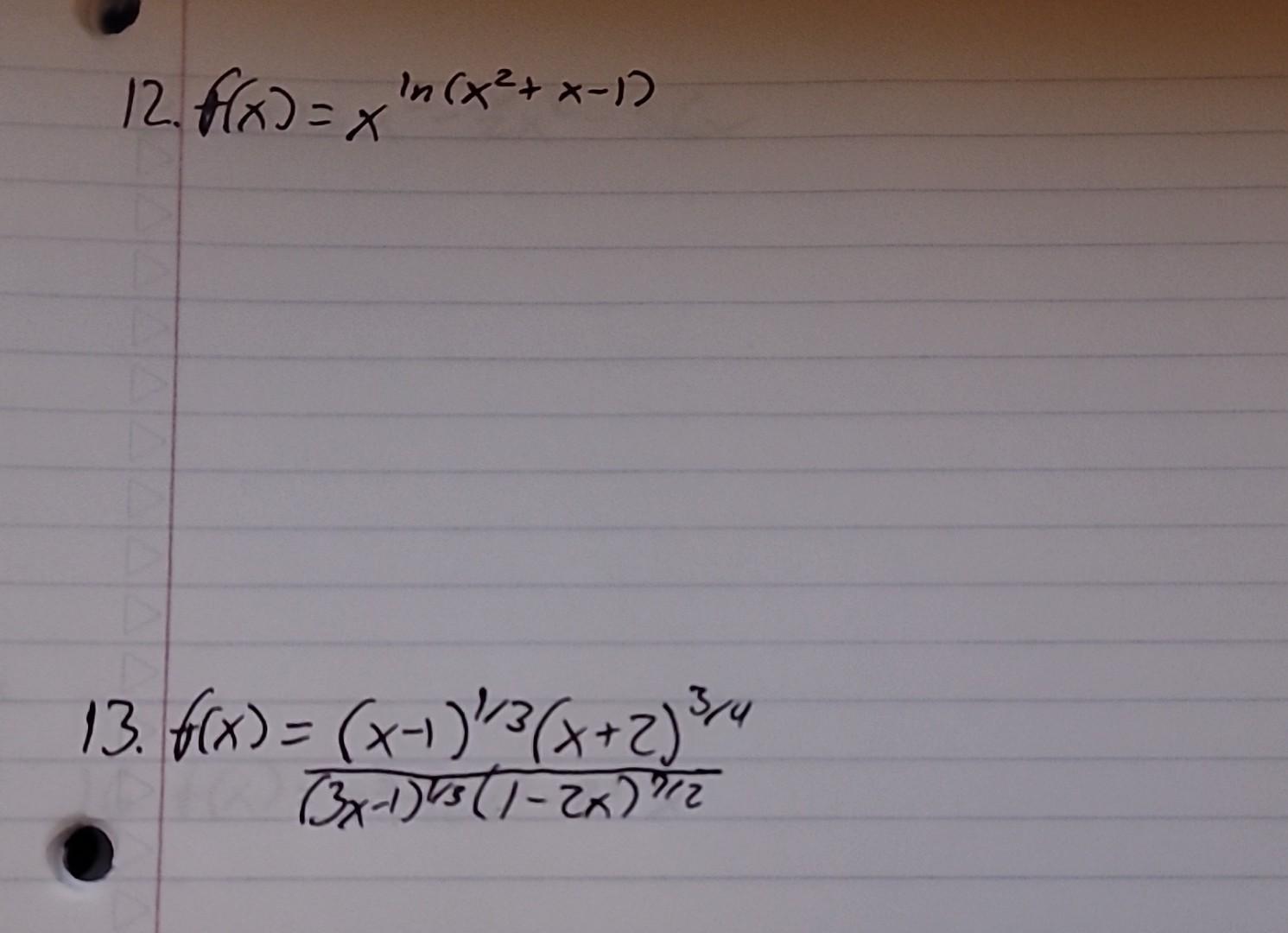Solved f(x)=xln(x2+x−1) | Chegg.com
