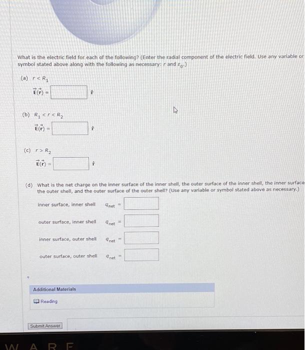 Solved Shown below are two concentric conducting spherical | Chegg.com