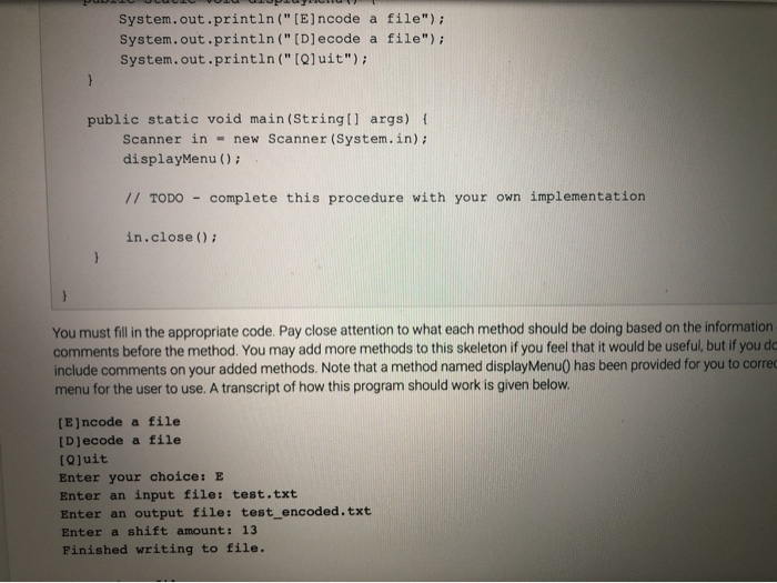 You will be writing a simple Java program that | Chegg.com