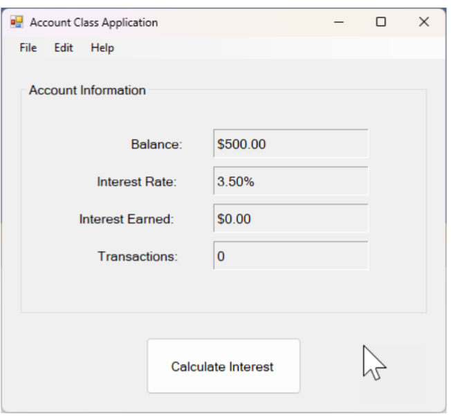 Solved Account Class You Are A Programmer For The Home