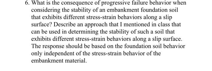 Solved 6. What is the consequence of progressive failure | Chegg.com