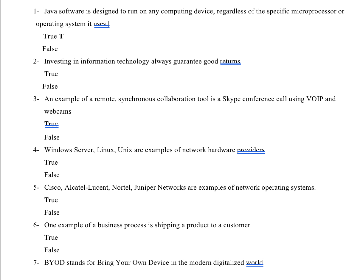 Solved 1- ﻿Java software is designed to run on any computing | Chegg.com