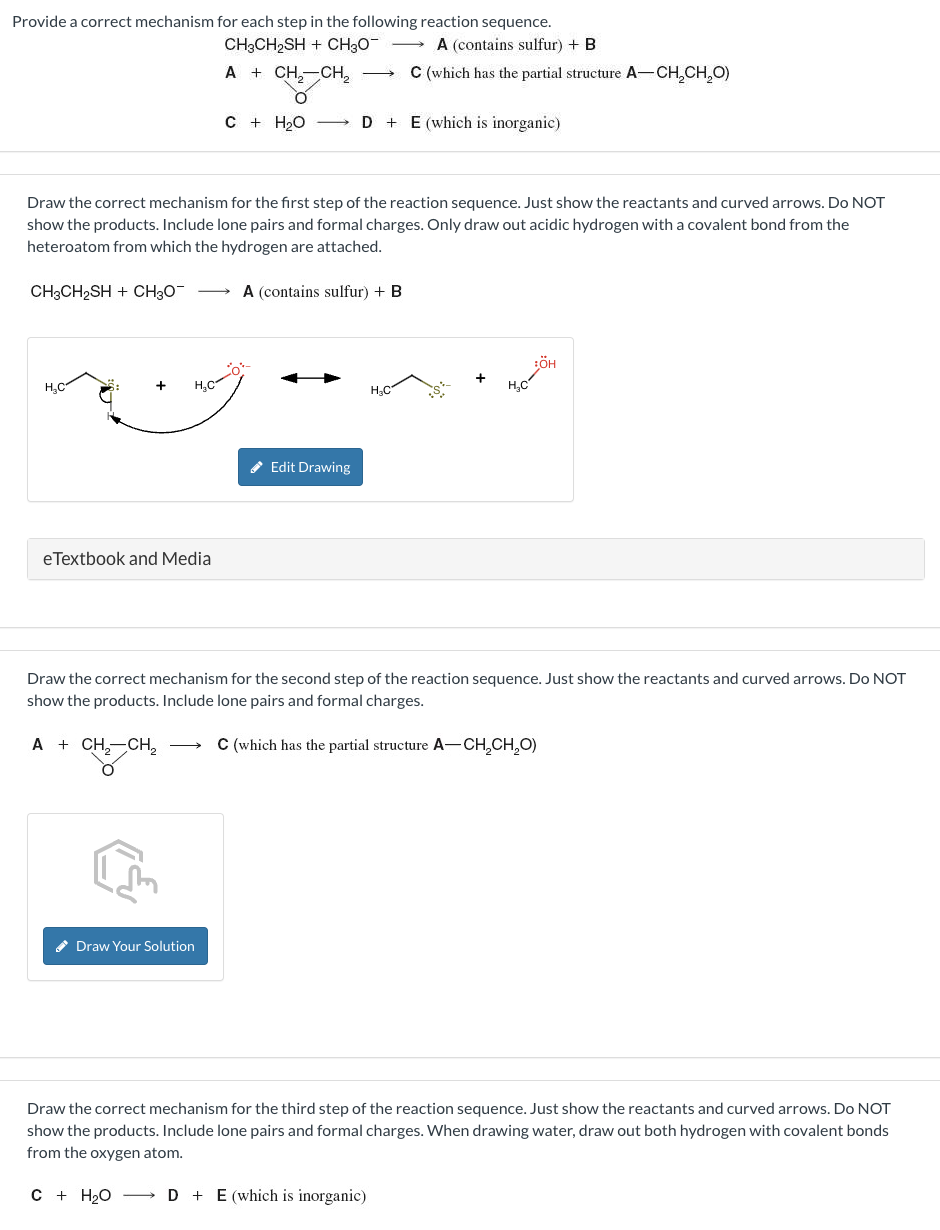 Solved Draw the correct mechanism for the second step of the | Chegg.com