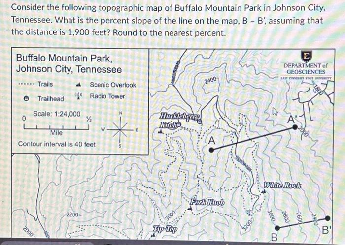 Solved Consider the following topographic map of Buffalo | Chegg.com