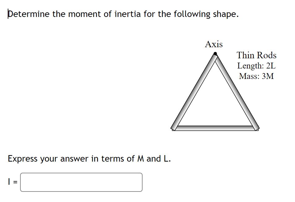 Solved Determine the moment of inertia for the following | Chegg.com