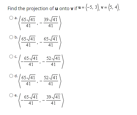 Solved Find the projection of u ﻿onto v ﻿if | Chegg.com