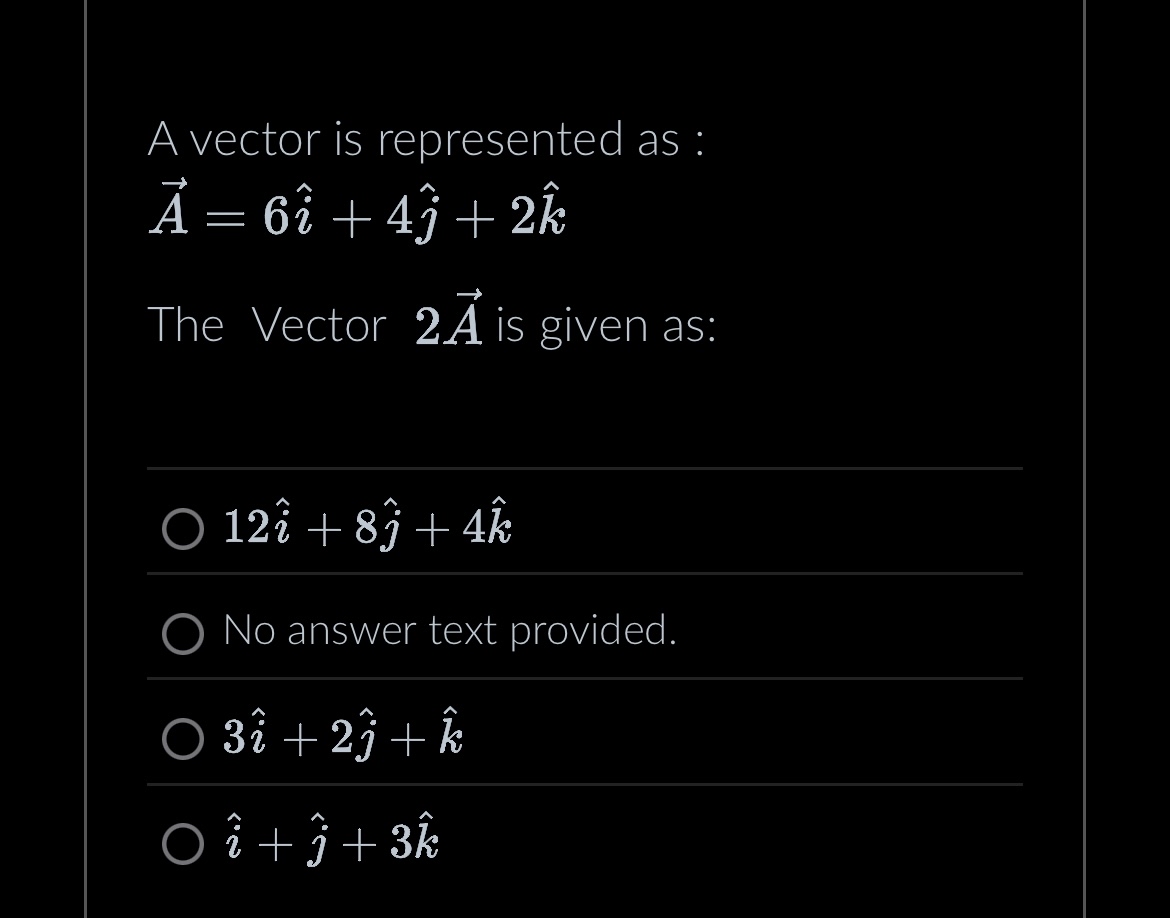 Solved A vector is represented as | Chegg.com
