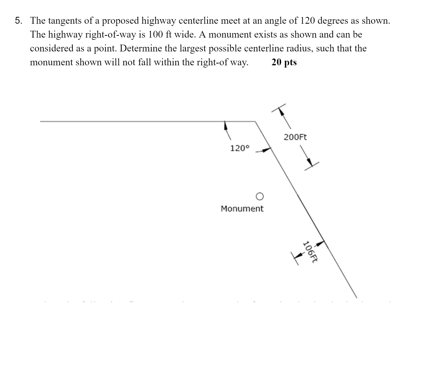 Solved The tangents of a proposed highway centerline meet at | Chegg.com